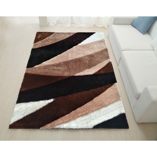 Mateos Shag Collection Abstract Area Rug - Bed Bath & Beyond - 30342559
