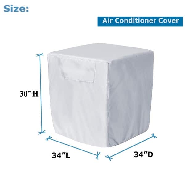 Silver Thick Oxford Fabric Air Conditioner Cover with Ventilation Net ...