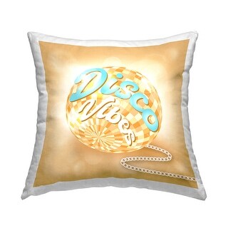 Stupell Yellow Disco Vibes Retro Ball Printed Throw Pillow Design by ...