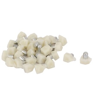 5mm Metal Pin Plastic Cabinet Shelf Supports Bracket Nails Beige 30pcs ...