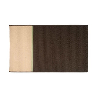 Brown Beige Striped Hcrafted Reversible Rectangular Door Mat 22" x 34 ...