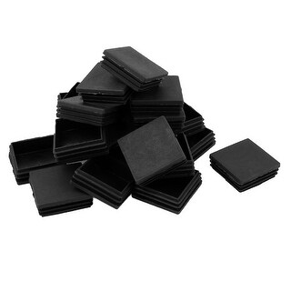 60mm x 60mm Plastic Square Caps Tube Pipe Inserts End Blanking Black ...