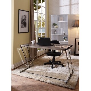 Modern oak writing desk with USB port - Bed Bath & Beyond - 42401599