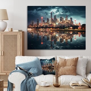 Designart "Dallas Beautiful Cityscape Spot I" Dallas Wall Art Prints ...