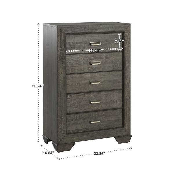 Corbett Grey Wood Panel Dresser or Chest by iNSPIRE Q Classic - Bed ...