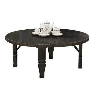 Folding Round Table, Japanese Low Table/Coffee Table/Study Table/Dining ...