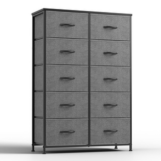 Dresser for Bedroom Storage Drawers, Fabric Storage Tower with 11 ...