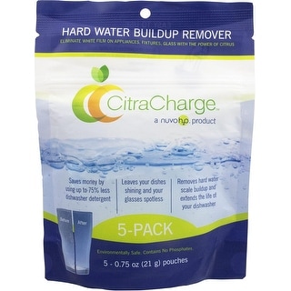 Nuvo H2O CitraChange Pro CC5PK Dishwasher Booster, 5 Pack - White - Bed ...