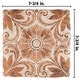 Merola Tile Costa Arena Decor Dahlia 7-3/4" x 7-3/4" Ceramic Floor and ...