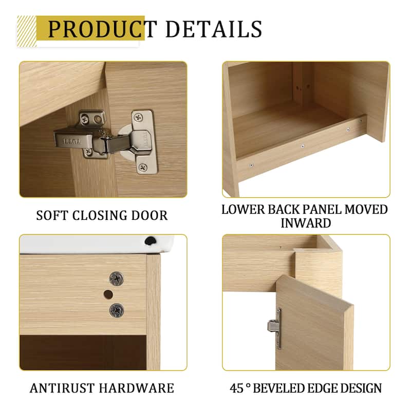 24"/28"/36"/40"/48"/52"/60"/68" Plywood Water-Resistant Wall-Mounted ...