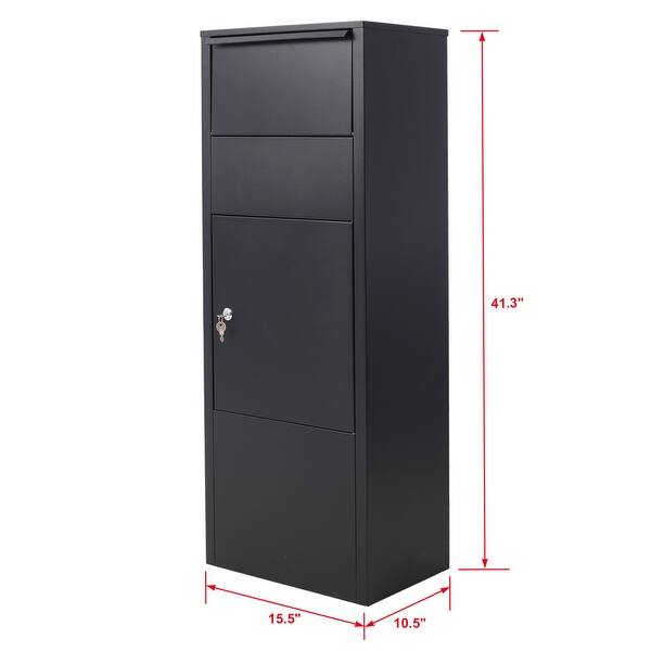 Freestanding Mail Drop Box with Lockable Storage Compartment - Bed Bath ...