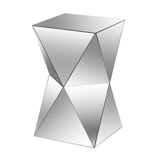 StyleCraft Harlequin Mirrored Pedestal Table - Bed Bath & Beyond - 20730480