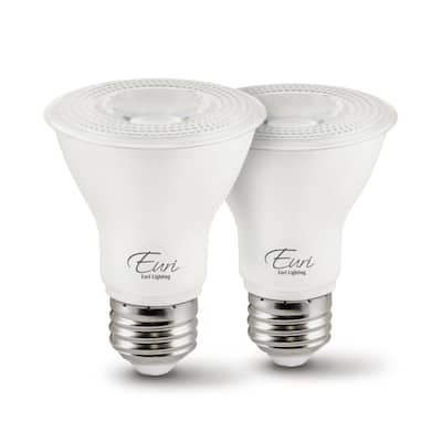 Euri Lighting Dimmable LED PAR20, 7W (50W Equiv.) 500lm, 80 CRI, Warm ...