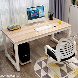 Wood Computer Table Study Desk Beige - Bed Bath & Beyond - 37215247