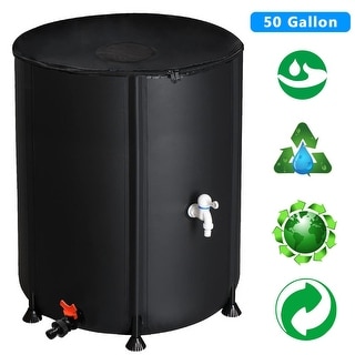 Black PVC Rain Barrel - Bed Bath & Beyond - 39022076