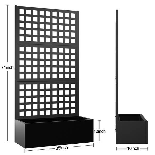 Iron planter box climbing frame with privacy screen - Bed Bath & Beyond ...