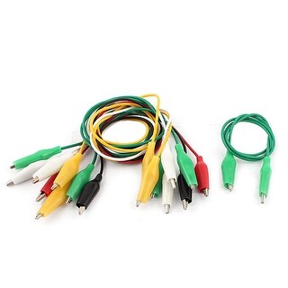 Double-end Alligator Clips Test Lead Jumper Wire Cable 52cm 9Pcs - Bed ...