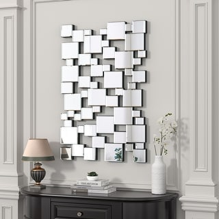 KOHROS Rectangle Crystal Decorative Wall Mirror - 31.5 in. x 47.2 in ...