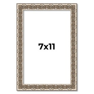 7x11 Frame Silver Versailles Ornate Solid Wood Picture Frame | 1 Inch ...