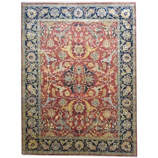 One of a Kind Hand-Knotted Persian 9' x 12' Oriental Wool Red Rug - 9 ...