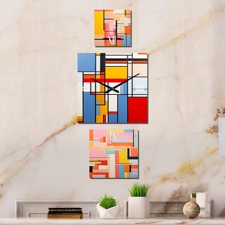 Designart "De Stijl Geometric Pastel Harmony" Nature Scenes; Lakes ...
