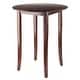 Fiona Round High Table, Walnut - 33.66 x 33.66 x 38.98 inches - Bed ...