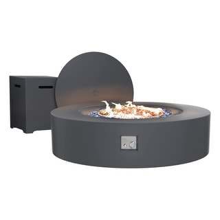 42 Inch Outdoor Propane Fire Pit Table, 50,000 BTU Iron Round Gas Fire ...