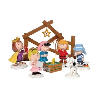 Peanuts Pageant Nativity Scene Figure Collection, Set of 8, 5.5" - Bed ...