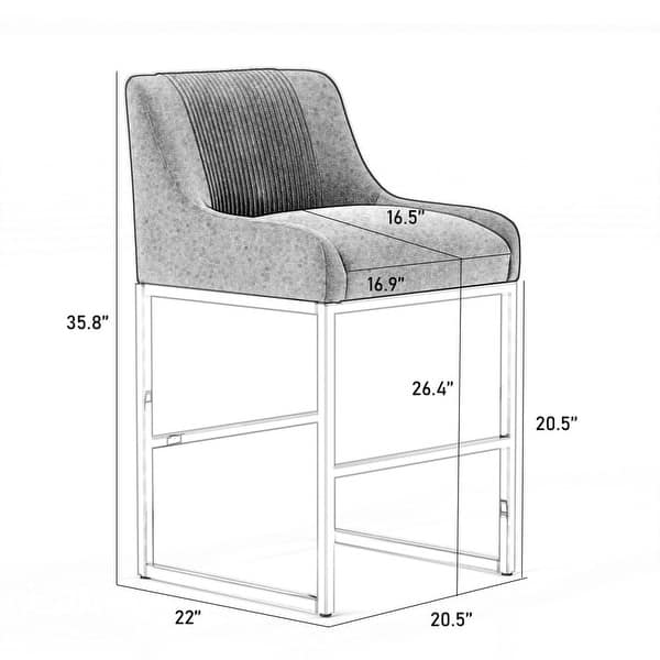 SEYNAR Modern Glam Velvet Golden Matel Frame Counter or High Bar Stools ...