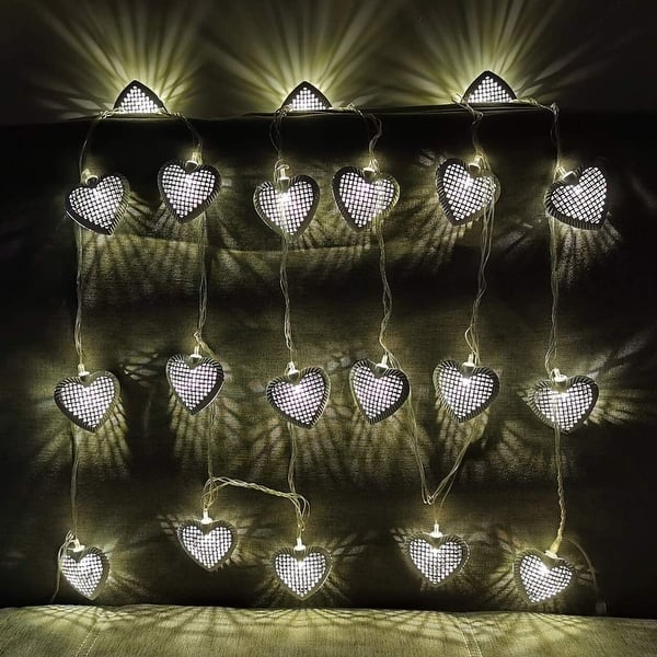 20 LED Love Heart String Lights - Standard - Bed Bath & Beyond - 32904929