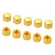 20 Pack M10 Lamp Finial Cap Knob Screw Cap Nut Bolt Cover Knurled Gold ...