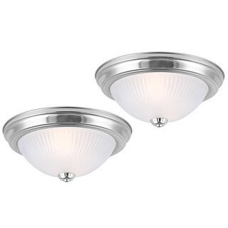 IFM211T BPT Twin Pack, 1 Light Flush Mount, Pewter Finish - Bed Bath ...
