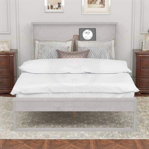 Queen Size Platform Bed with Sockets and USB Ports - Bed Bath & Beyond ...
