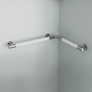 Auvergne 29" X 22" Right Angle Grab Bar In Matte White - 22.0" x 29.0 ...