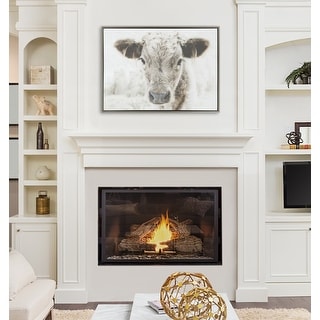Kate and Laurel Sylvie Moo Framed Canvas by Alicia Abla - Bed Bath ...
