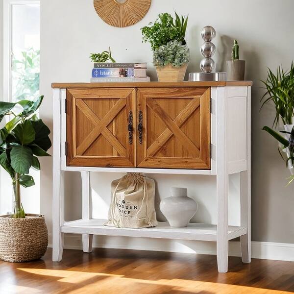 Wood Buffet Sideboard Console Table 40.16W 13.78D 33.75H - Bed Bath ...