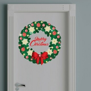 Walplus Christmas Garland Wall Sticker with Swarovski Crystals Decor ...