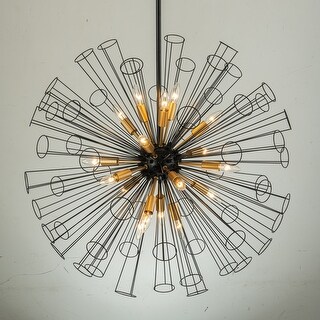 18-Light Modern Sputnik Firework Cylinder Kitchen Island Pendant Orb ...