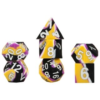 Sharp Edge Silicone Rubber Dice Set: Nonbinary Pride - Bed Bath ...