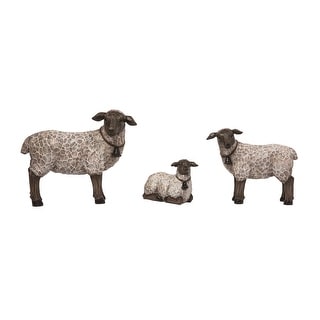 Transpac Resin 8.5" White Spring Sheep Family Figurines Set of 3 - N/A ...