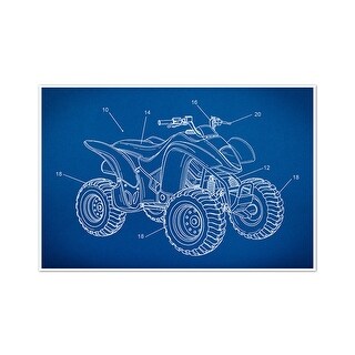 Four Wheeler Gearhead Blueprints Matte Poster 24x16 - Bed Bath & Beyond ...