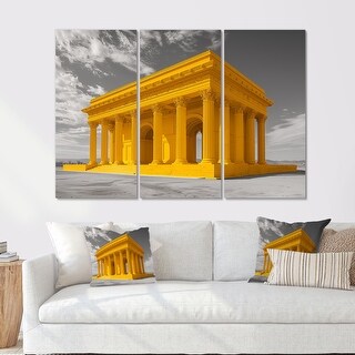 Designart "Yellow Grey Stone Lincoln Memorial Monument photo" Monuments ...