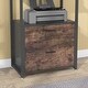 Wood 4-Tier File Cabinet with 2 Drawers and Storage Shelf for Home ...