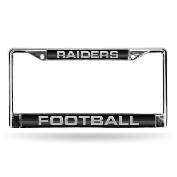 NFL Las Vegas Raiders Black Laser Chrome Acrylic License Plate Wall ...