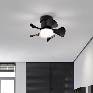 Low Noise Remote Ceiling Fan with Nano-frosted Shades LED Light - Bed ...