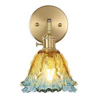 Modern wall lights yellow light fixture glass sconce lights - Bed Bath ...