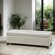 Penrose Rectangular Storage Ottoman Bench in Natural Fabric - Luxurious ...