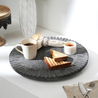 Expobazaarundefined Handmade Wooden Plate | Lazy Susan Plate for ...