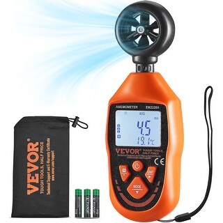 VEVOR Portable Anemometer Equipped with LED Backlit Display Ideal for ...