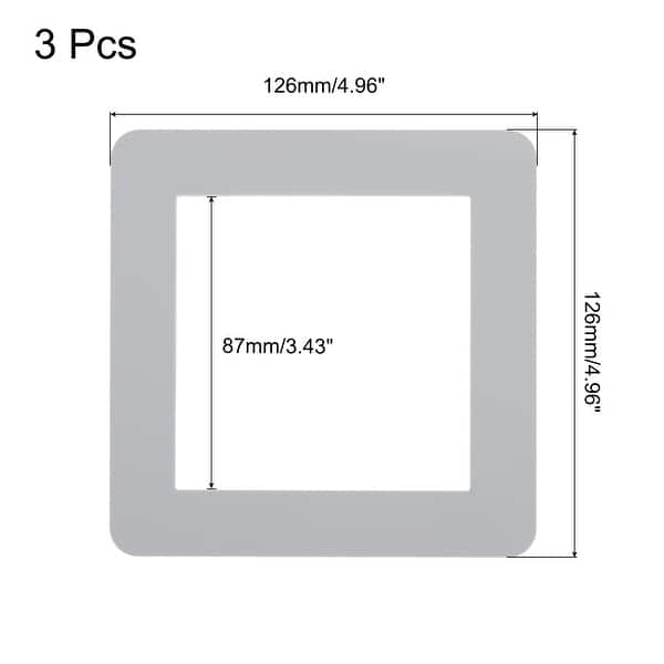 Switch Surround Plate Decoration Single Gang Acrylic Grey 126mm x 126mm ...